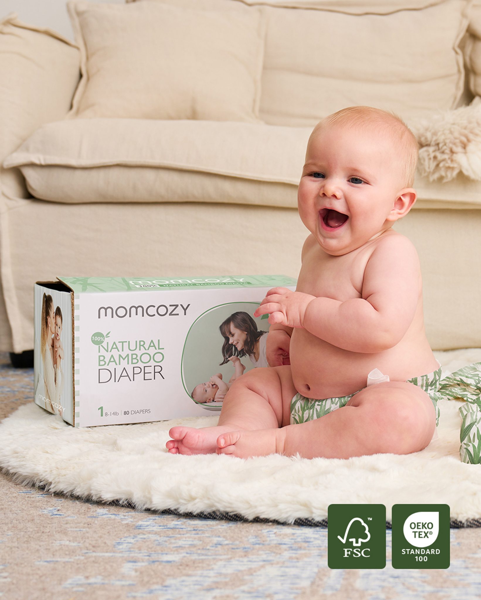 Momcozy 100% Natural Bamboo Diaper - Best for Baby | NAPPA Awards
