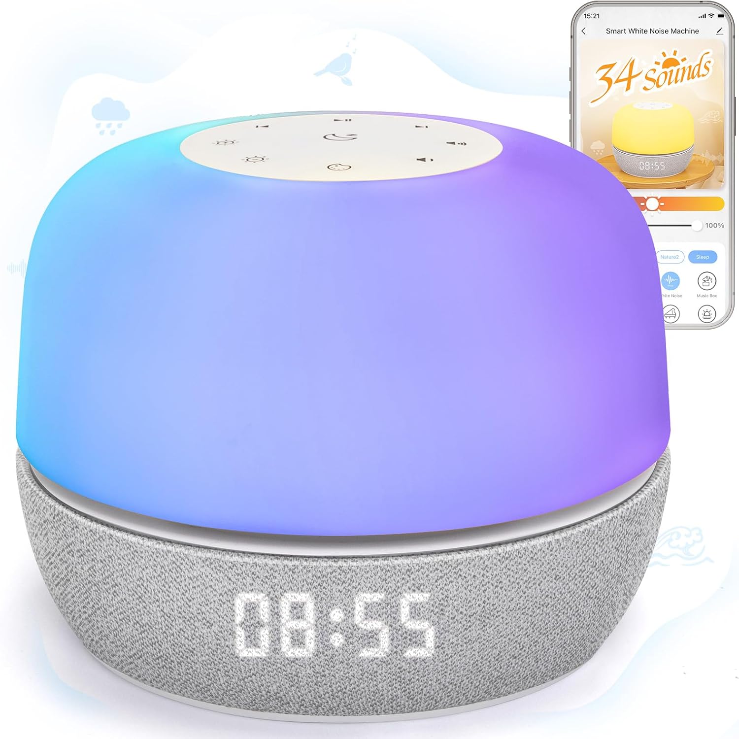 MeWaii Sound Machine & Sunrise Night Light - Sleep Tight | NAPPA Awards